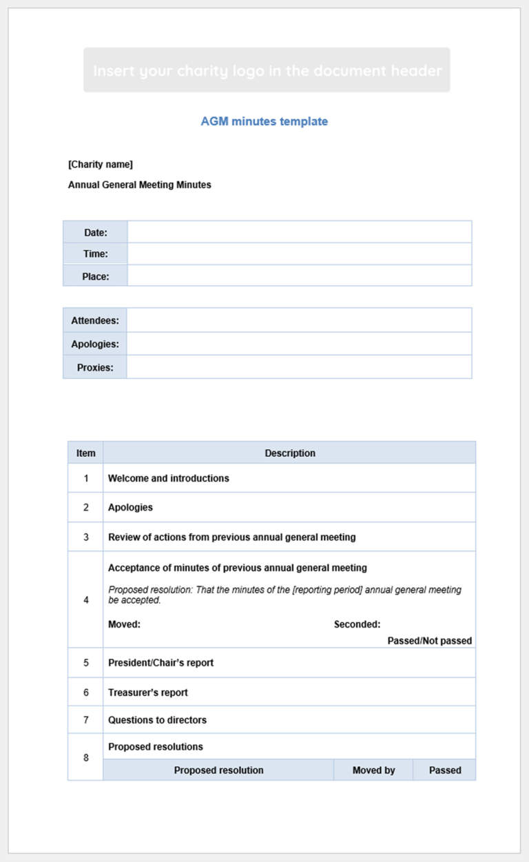 Annual General Meeting Templates for Charities in Australia - Vero Voting