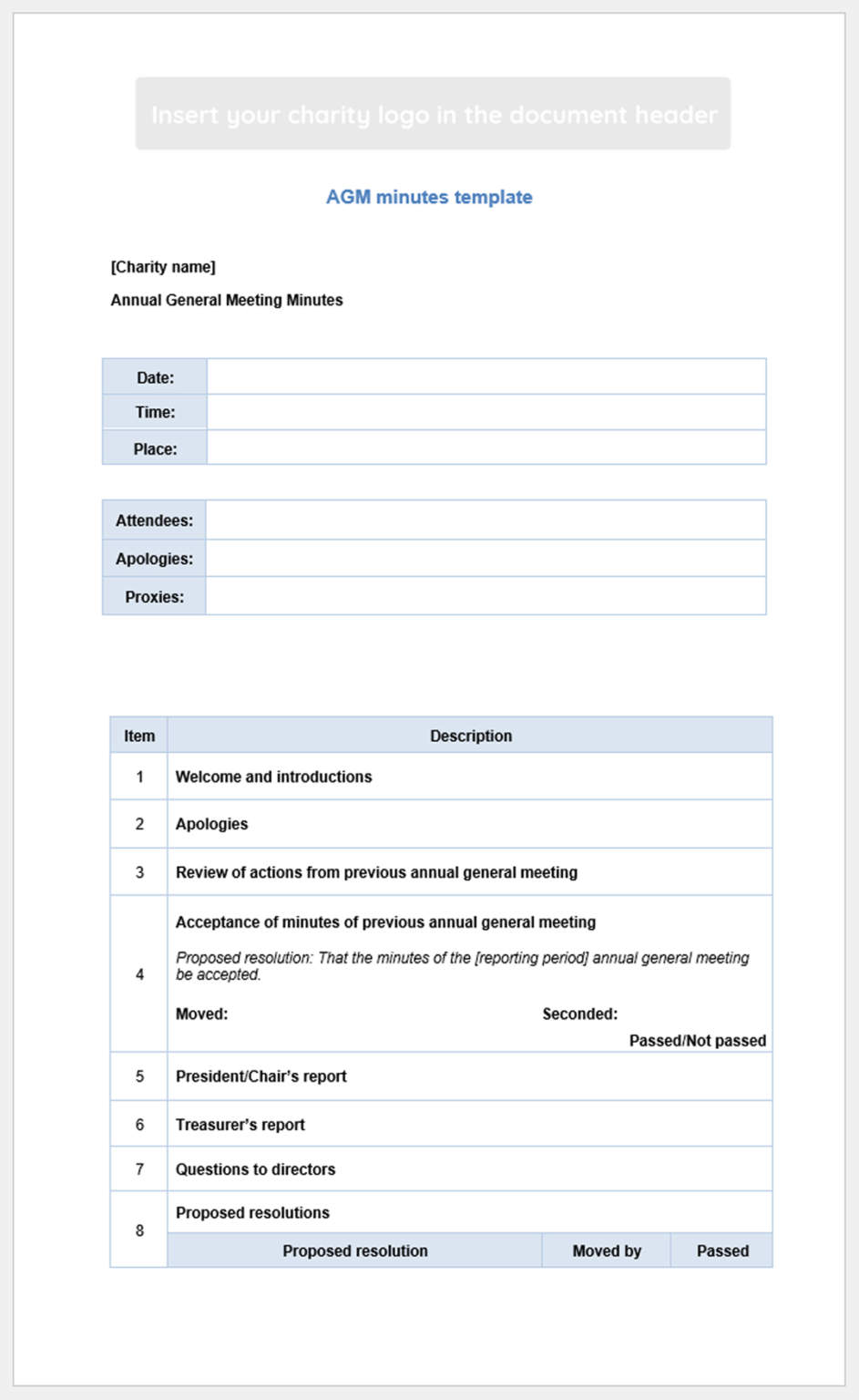 Annual General Meeting Templates for Charities in Australia - Vero Voting
