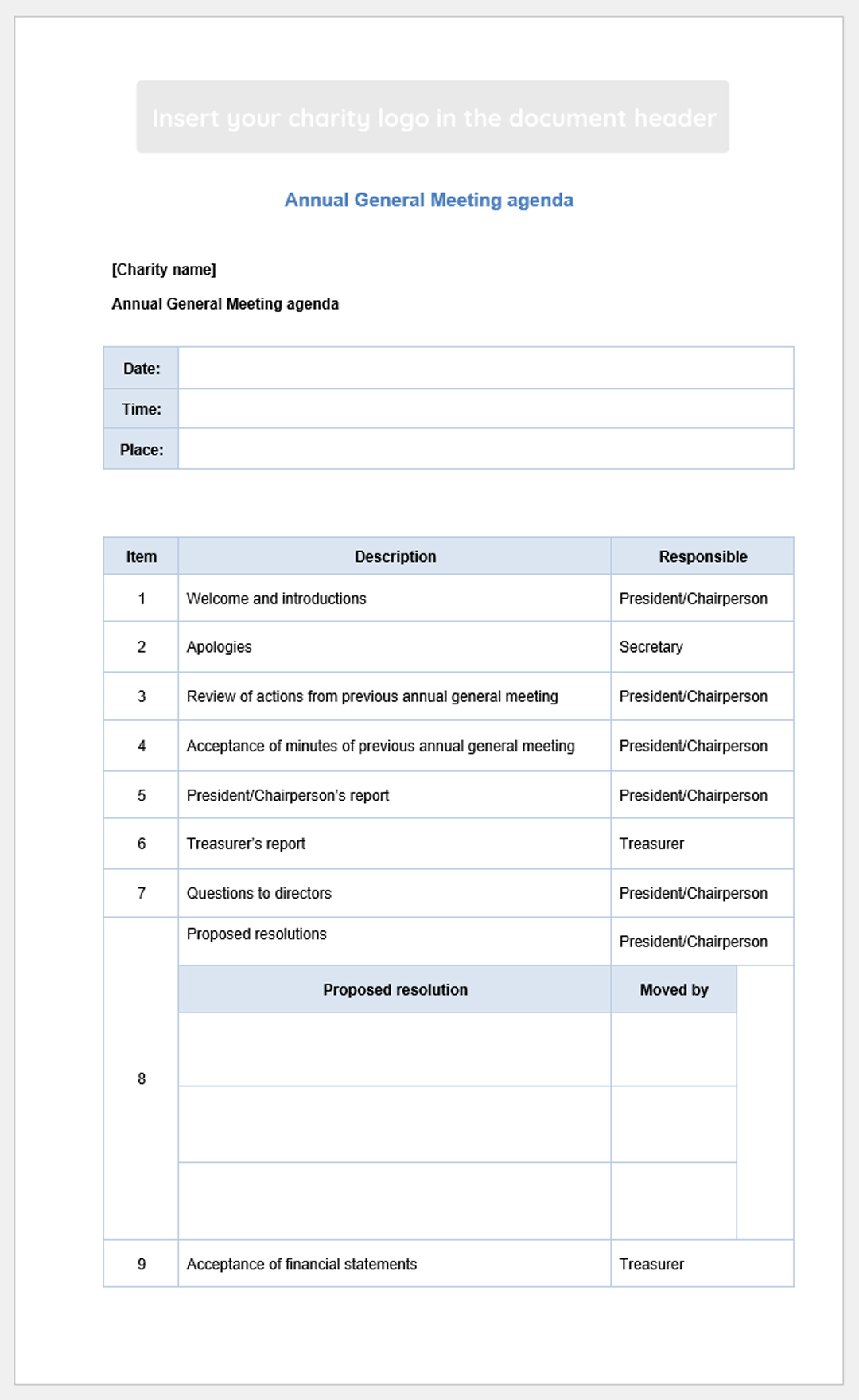 AGM Voting Rules - Annual General Meeting Templates